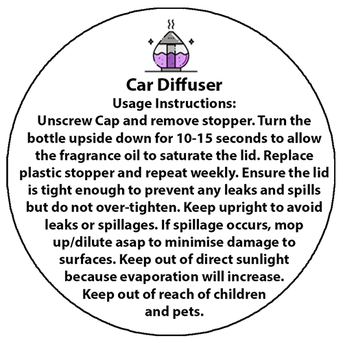 Car Diffuser Instruction/Warning Labels | Prices From £1.99 – Cosmic CLP